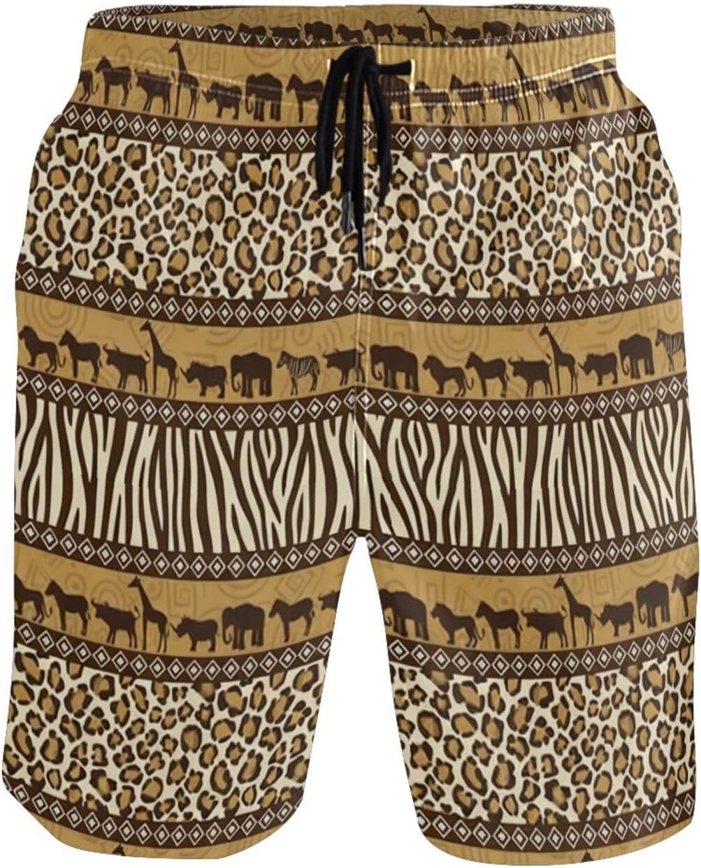 GuoChe Swim Trunks for Mens Safari Animal Print Pattern Quick Dry ...