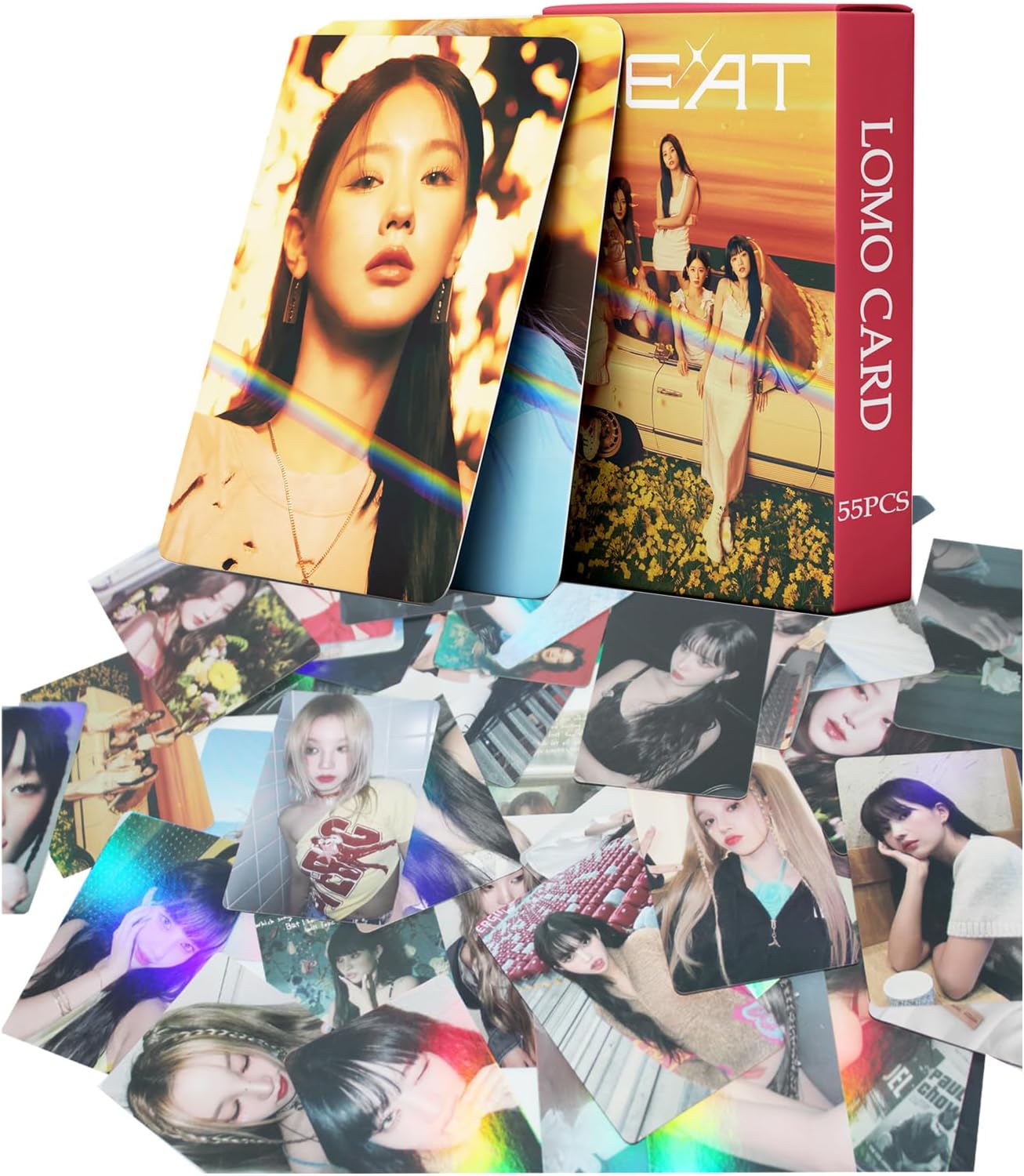 Amazon.com : Yuto (G) I-DLE new album heat Lomo Cards 55Pcs gidle Lightning Card lomo Cards (G ...