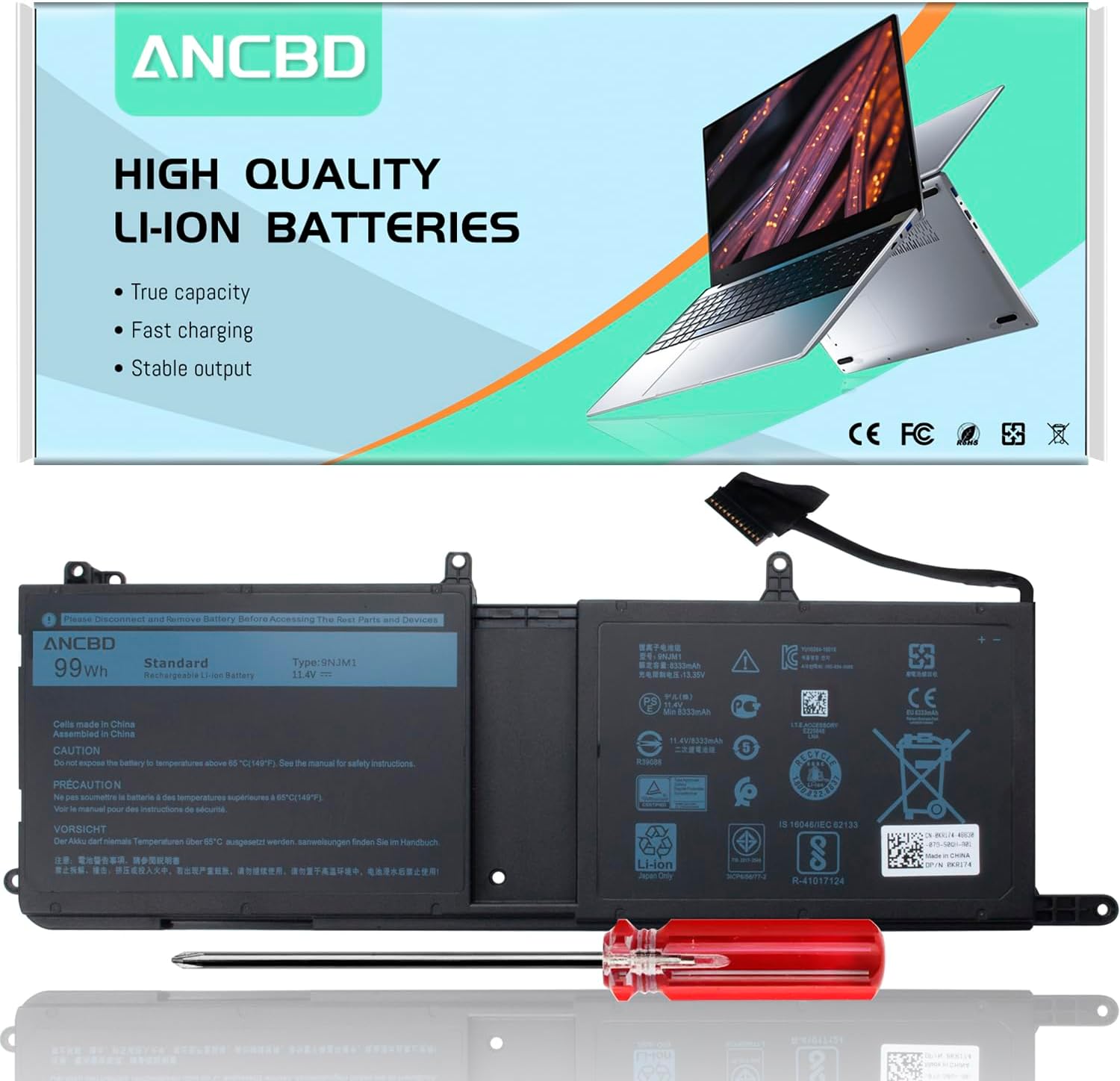 Amazon.com: OUWEE Y9M6F Laptop Battery Compatible with Dell Alienware ...