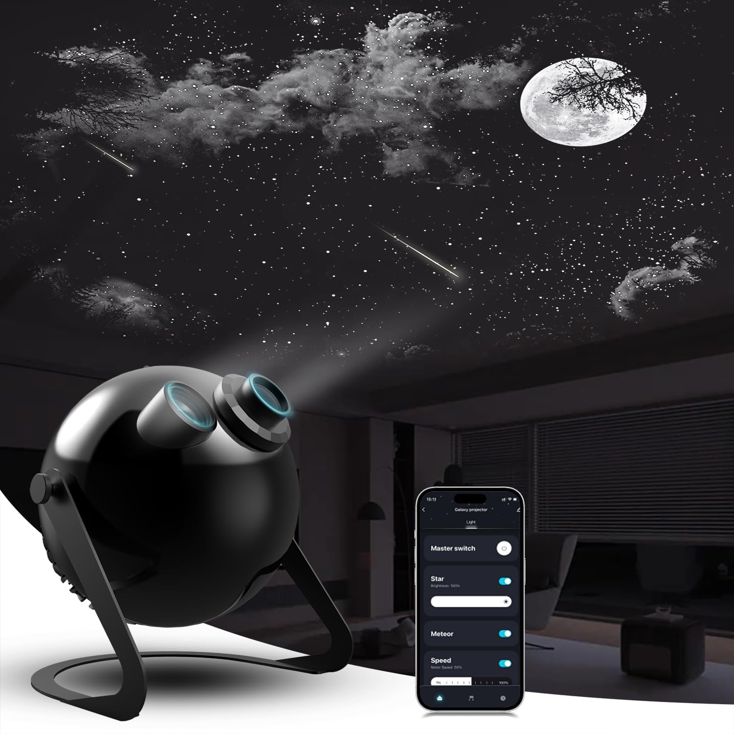 Amazon.com: BOXVOUS Star Projector, Realistic Ceiling Projector, Smart ...
