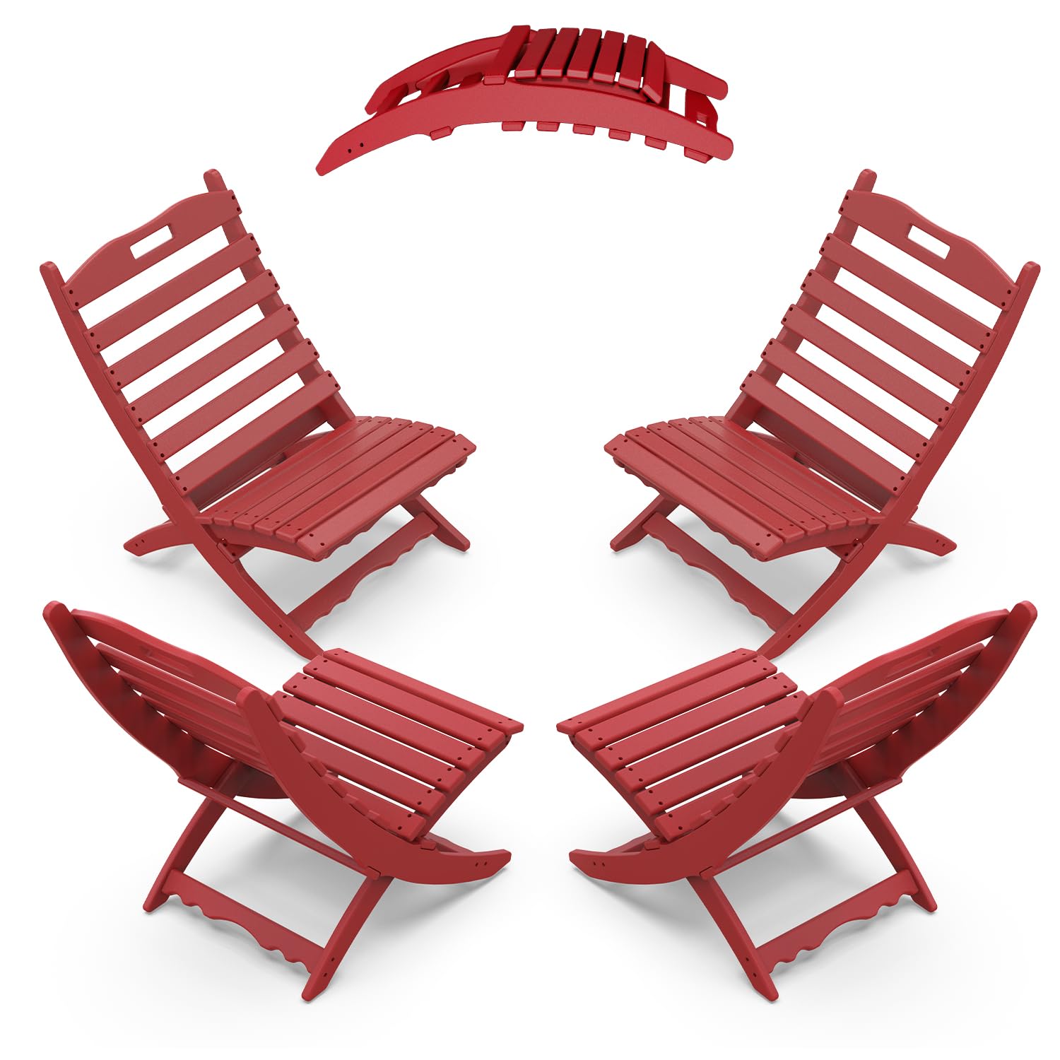 Amazon.com: IVY&LANE Portable Xavier-Chairs Set of 4 | Folding ...