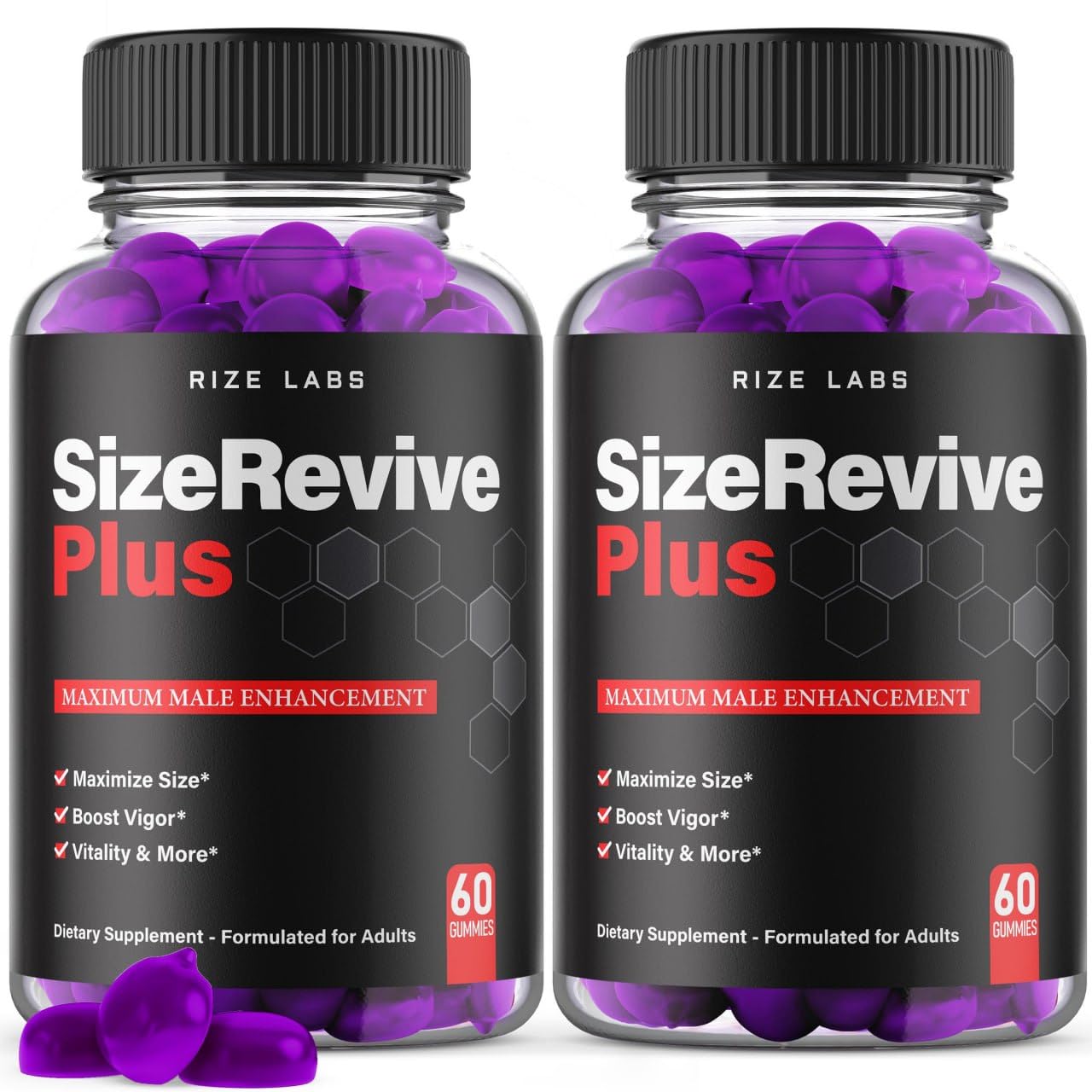 Buy (2 Pack) Size Revive Plus, Official Size Revive Plus Gummies, All ...
