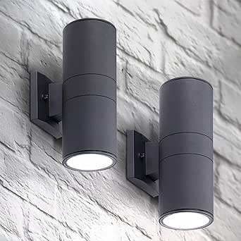 ASD 2-Way Round Cylinder Wall Light Fixture | 120W E26 Bulb Socket 120V ...