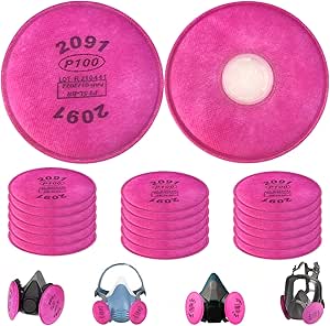 20PCS（10Pack）2091 Filters for Respirator,Installed on P100 Filter ...
