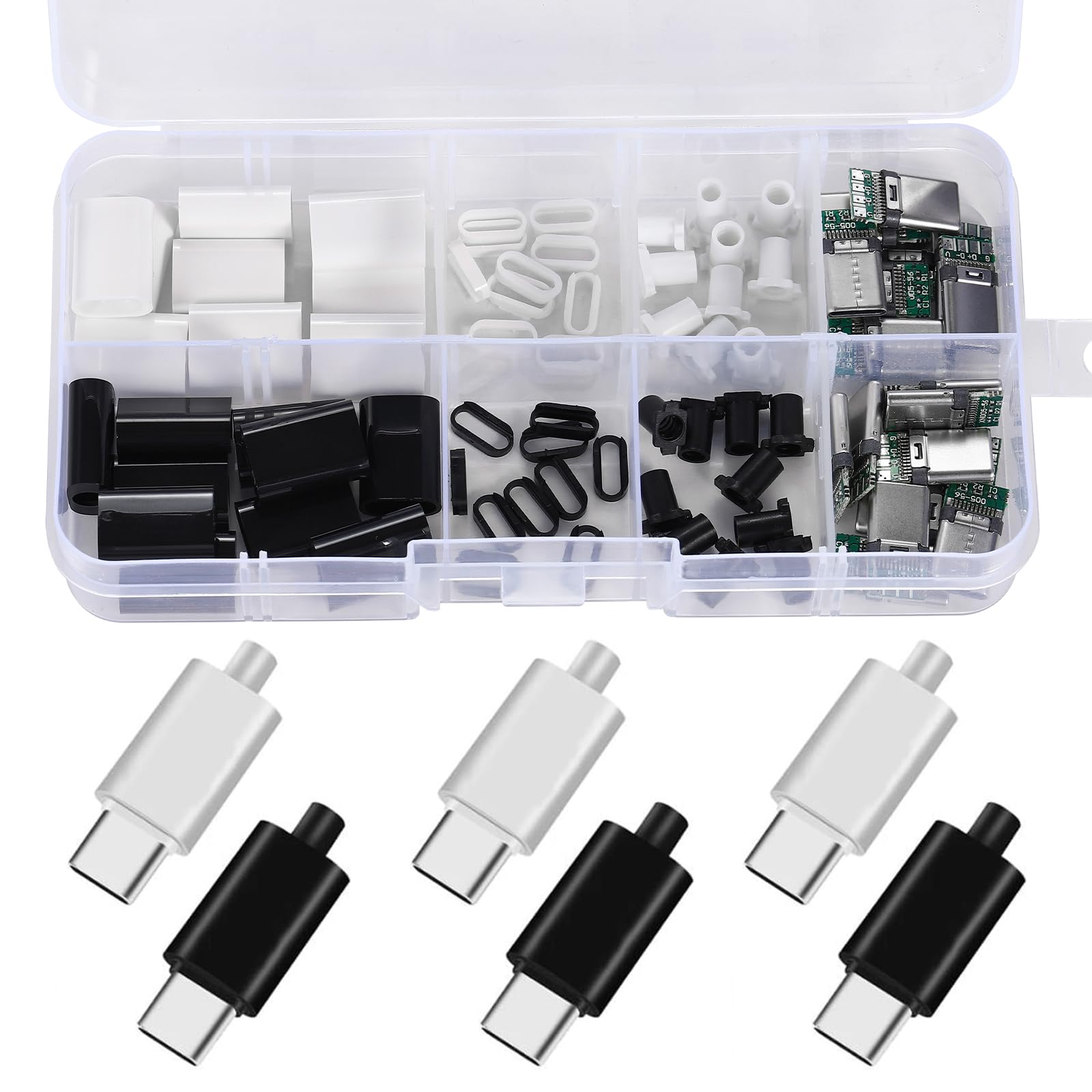 Amazon.com: Teansic 20 Set 24 Pin USB 3.1 Male Connector with Type C ...