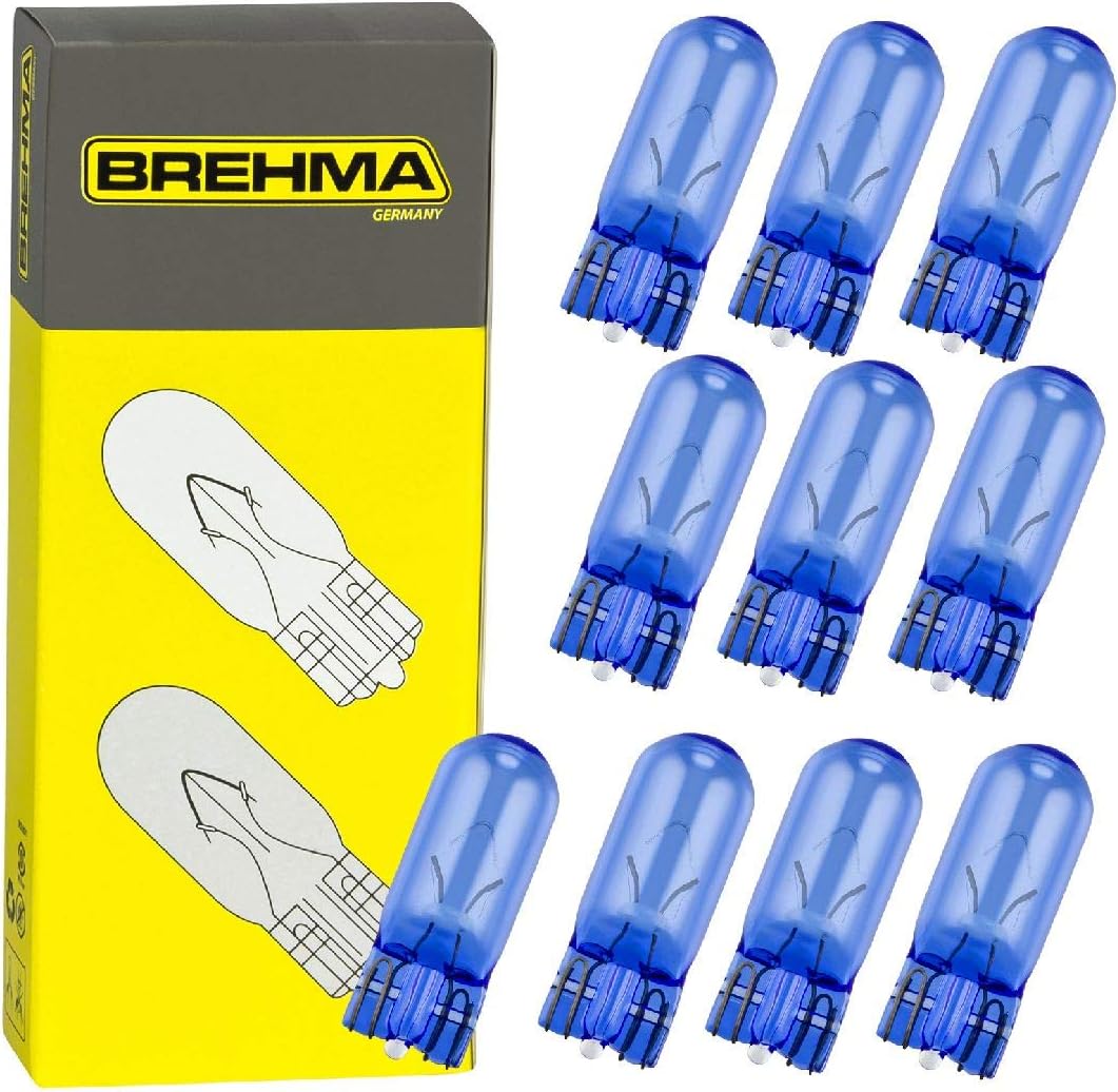 10x BREHMA Standlicht W5W Autolampen in Xenon Optik 12V 5W : Amazon.de ...