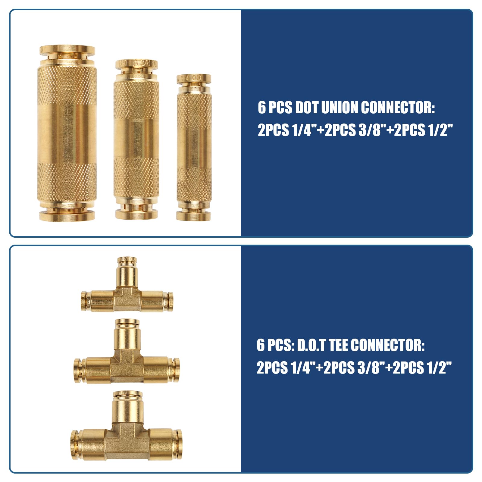 Snapklik.com : Dexepe 36 PCS Brass DOT Air Brake Line Fitting ...