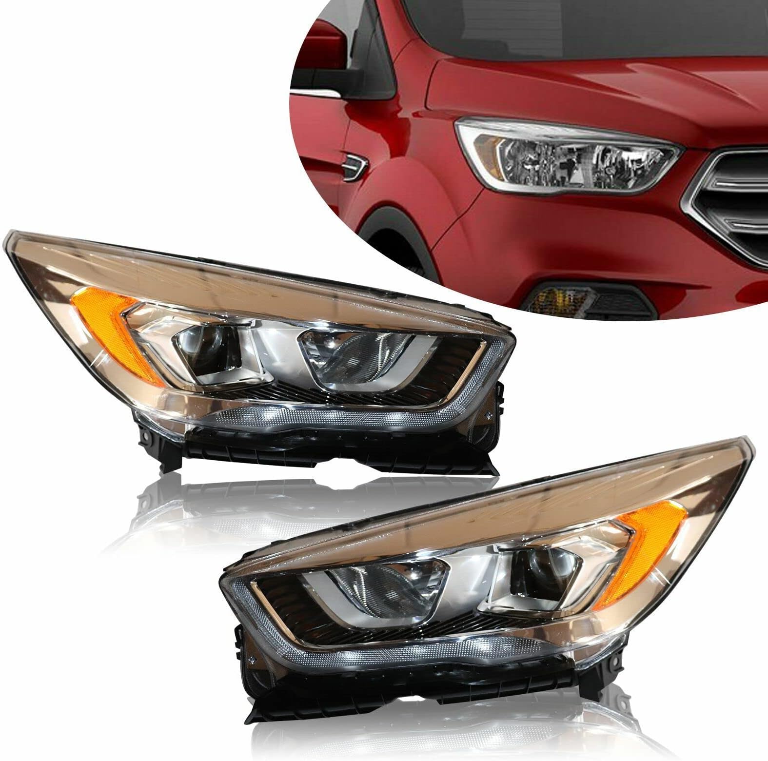 Amazon.com: ACANII - For [Halogen w/o LED Accent Model] 2017-2019 Ford ...