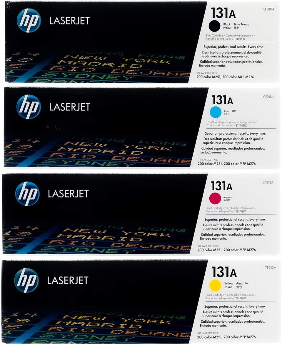 HP Original 131A LaserJet Toner Cartridges Black/Cyan/Magenta/Yellow ...