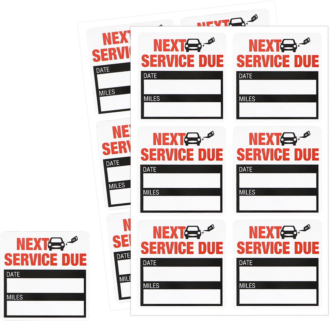 Amazon.com - Custom Oil Change Stickers with No Residue, Personalized ...