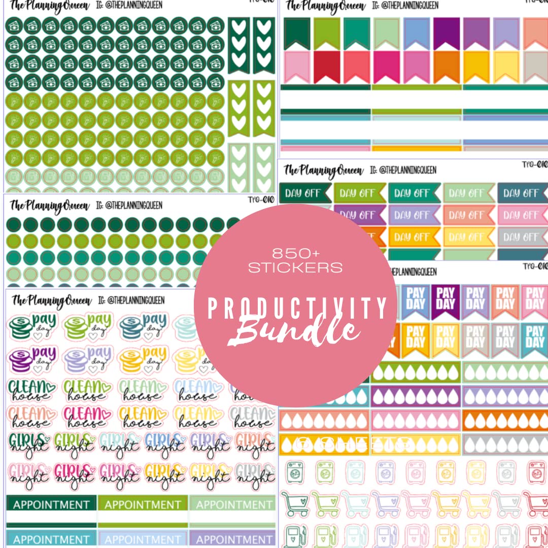 Amazon.com: Productivity Sticker Bundle, 850+ stickers, adult calender ...