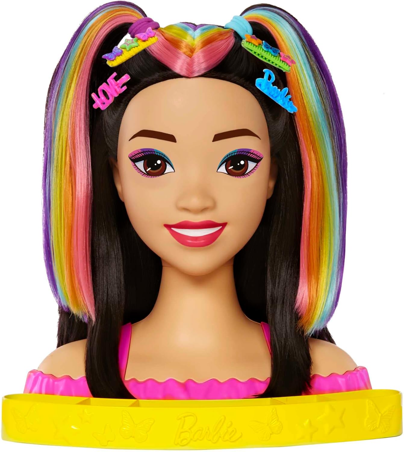 Amazon.com: Barbie Totally Hair Styling Doll Head & 20+ Accessories ...