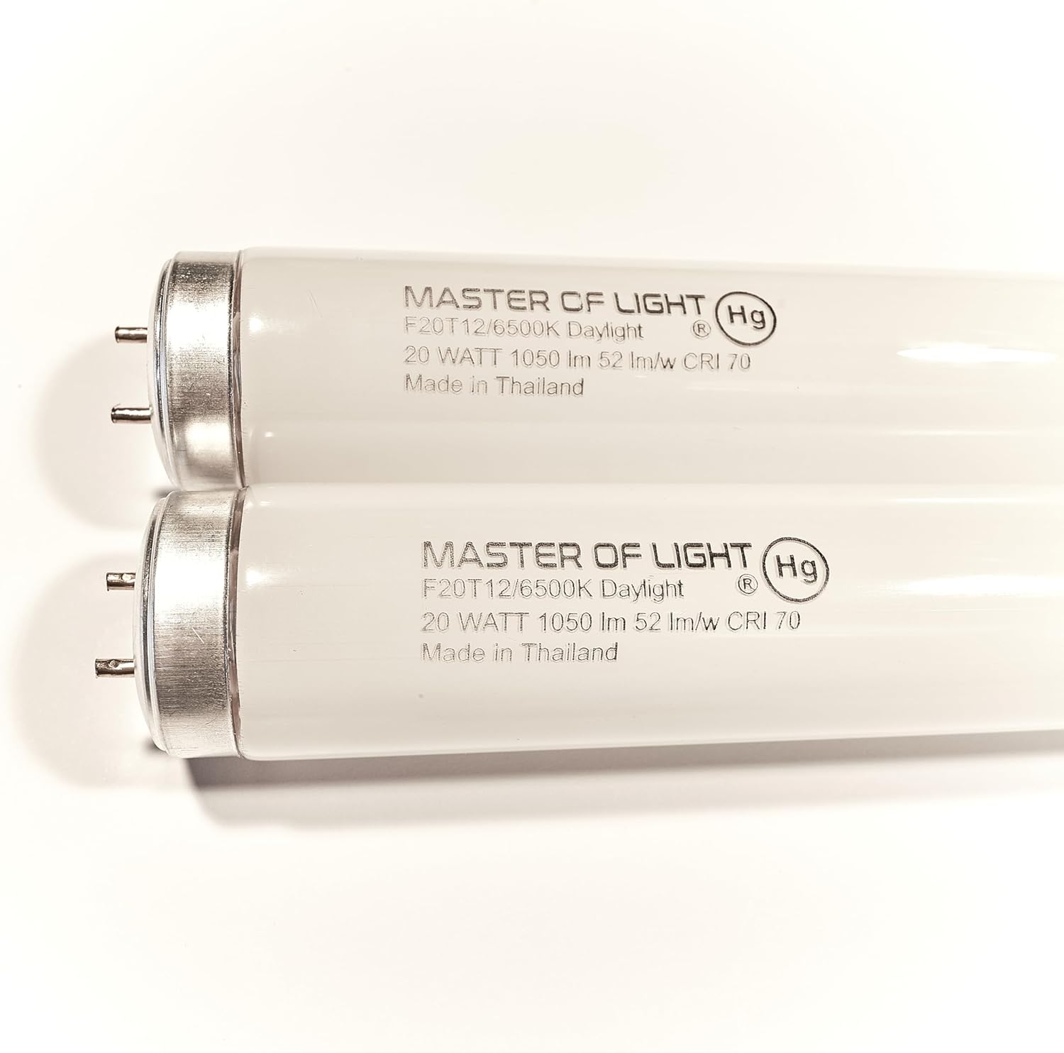 F20T12/D/ECO (2 Pack) 24 Inch 20 Watt T12 Daylight Fluorescent Tube Light Bulb 20W 6500K ...