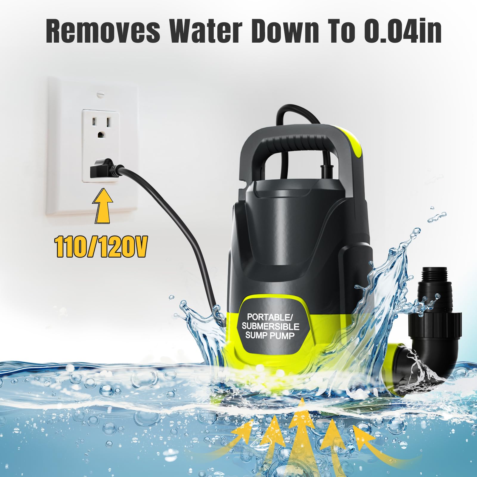 Snapklik.com : SHANGDA Sump Pump Submersible 15HP 4500GPH Utility Water ...