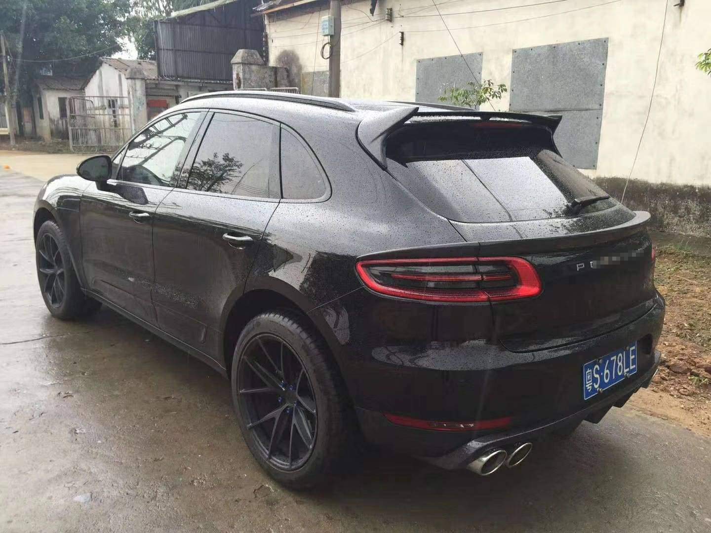 Buy AniFM Carbon Fiber Spoiler for Macan Trunk Lip Spoiler Wing Rear ...