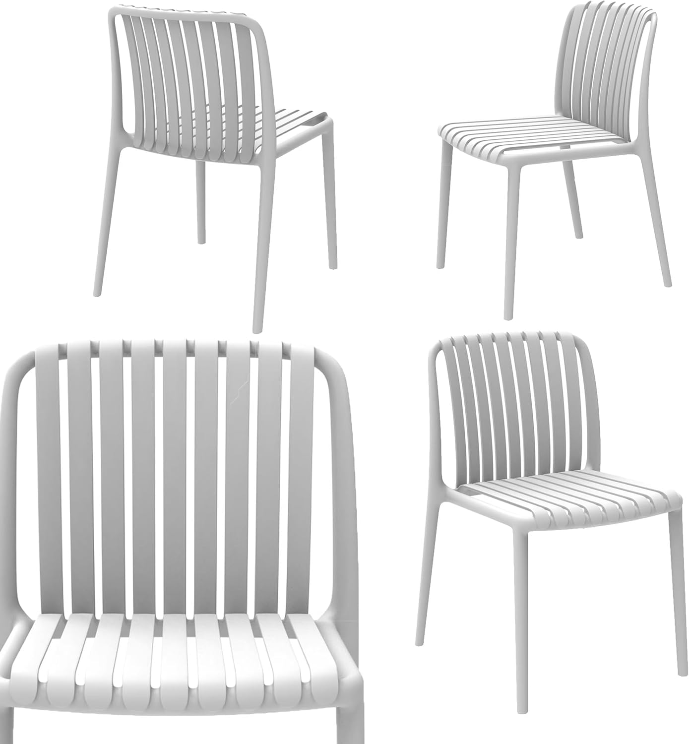 Amazon.com - Werph Modern Outdoor Dining Chairs Set of 4, All-Weather ...