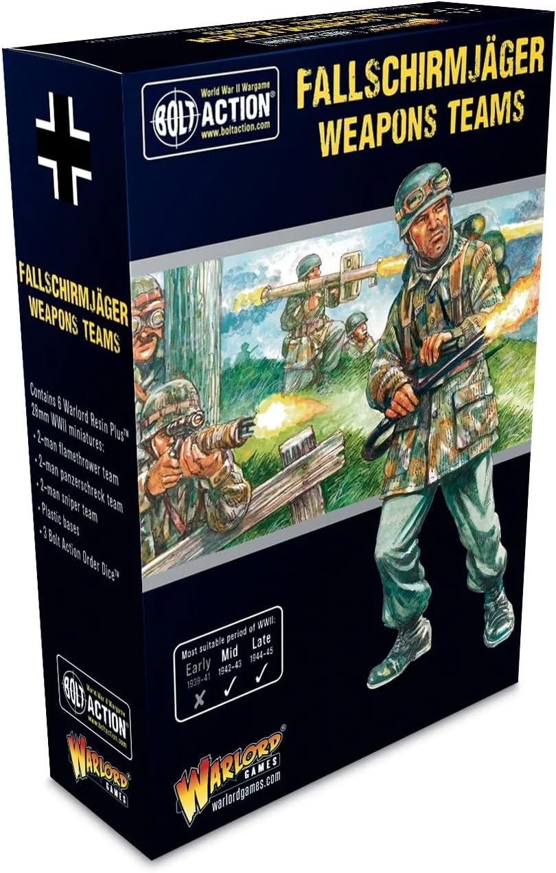 Warlord Games Fallschirmjäger Weapons Teams - 28mm Scale Miniatures for ...