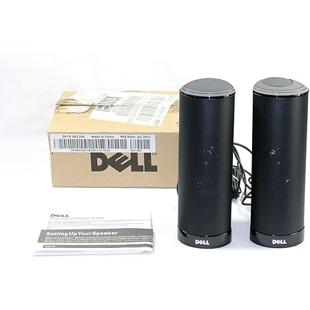 Amazon.com: Dell AX210 USB Stereo Speaker System (W955K), Black ...