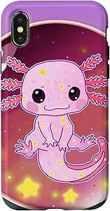 Amazon.com: iPhone X/XS Cute Kawaii Axolotl And Witchy Star Krystal ...