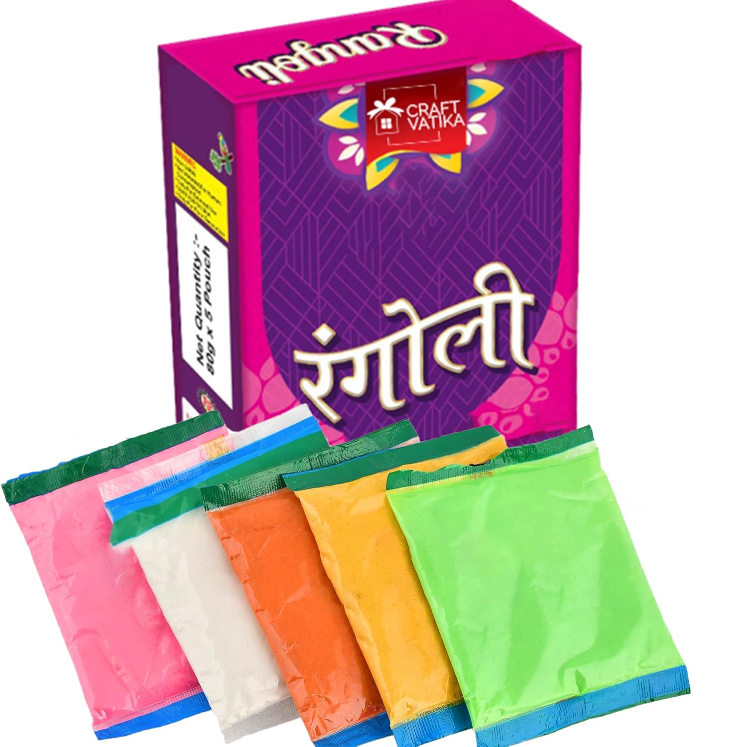 Buy CraftVatika Multicolor Rangoli Powder for Floor Decoration Ganesh ...