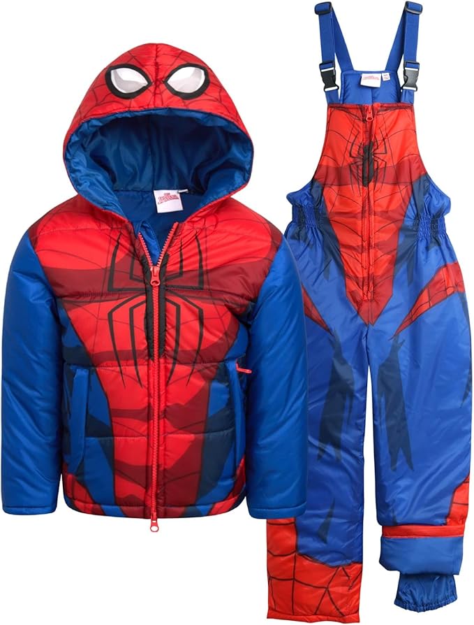 Amazon.com: Marvel Spider-Man Boys Snow Suit Set - 2 Piece Insulated ...