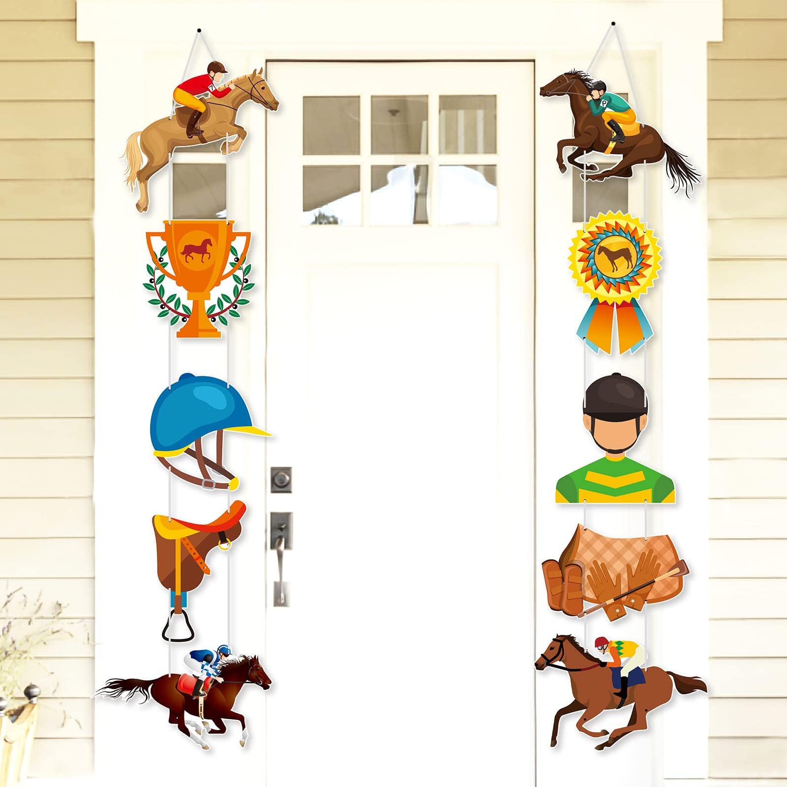 Amazon.com: Off To The Races Banner, Horse Banner, Rodeo Party Banner ...