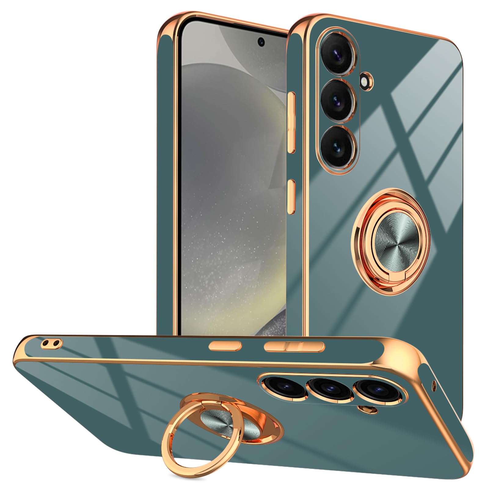 Amazon.com: Tnarru for Samsung Galaxy S24 Plus Case with Ring Holder [360° Rotatable Ring Stand ...