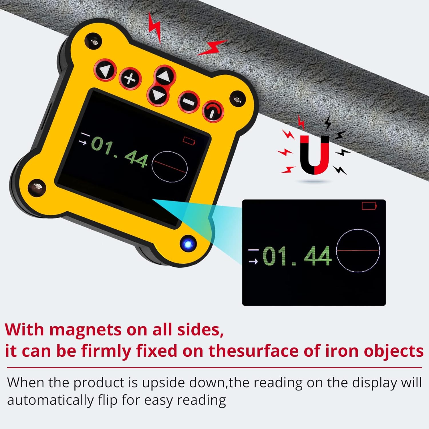 XUNTOP Digital Level Box，Digital Protractor, Dual Axis Digital Angle ...