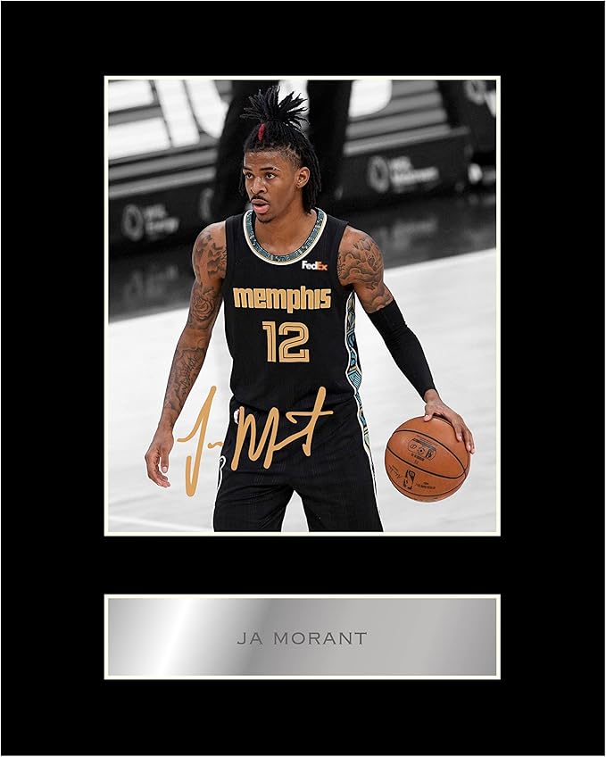 Amazon.com: Generic Ja Morant Pre Printed Signature Signed Mounted ...