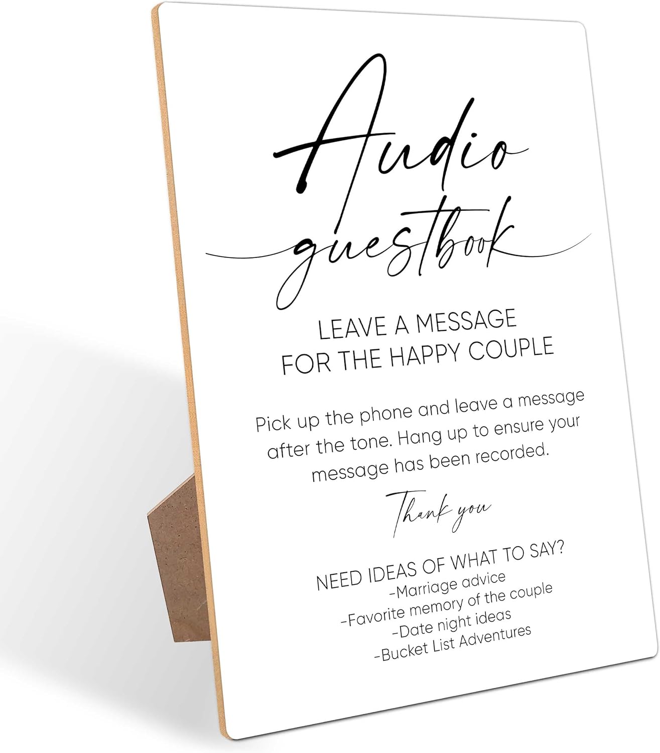 Amazon.com: Audio Guest Book Phone Sign, Minimalist Style Wedding Signs ...