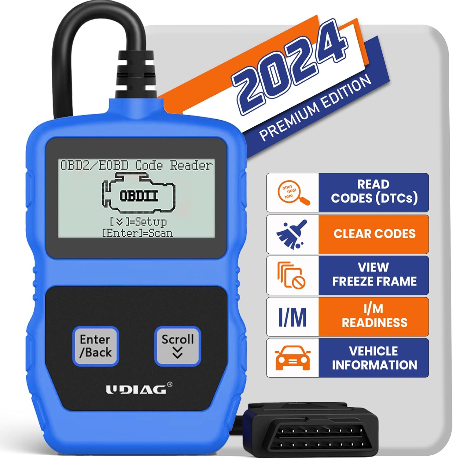 UDIAG CR200 OBD2 Scanner Car Scan Engine Diagnostic Tool Fault ...