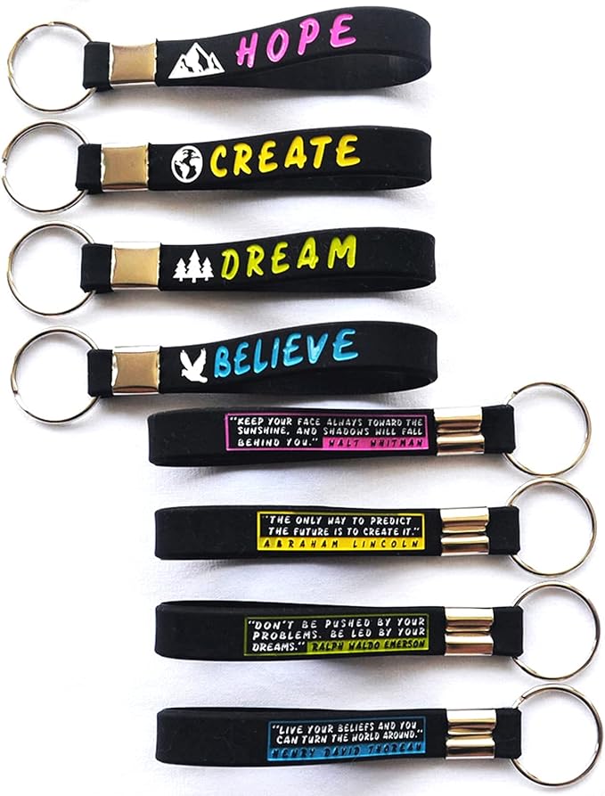 (12-Pack) Motivational Keychains with Inspirational Quotes for Party ...