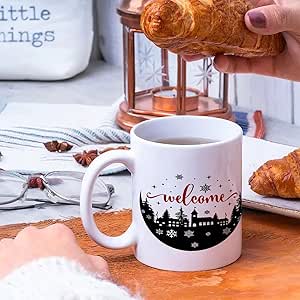 Amazon.com: Welcome Ceramic Mug Coffee Mugs Inspirational Quotes Mockup ...