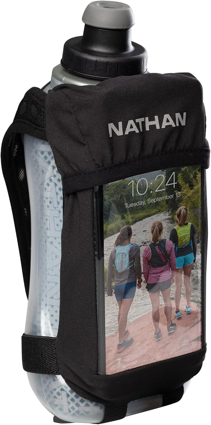 Amazon.com: Nathan Running Handheld Quick Squeeze Water Bottle. No-Grip ...