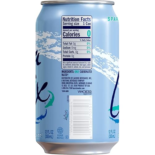 Snapklik.com : LaCroix Sparkling Water, Pure, 12 Fl Oz