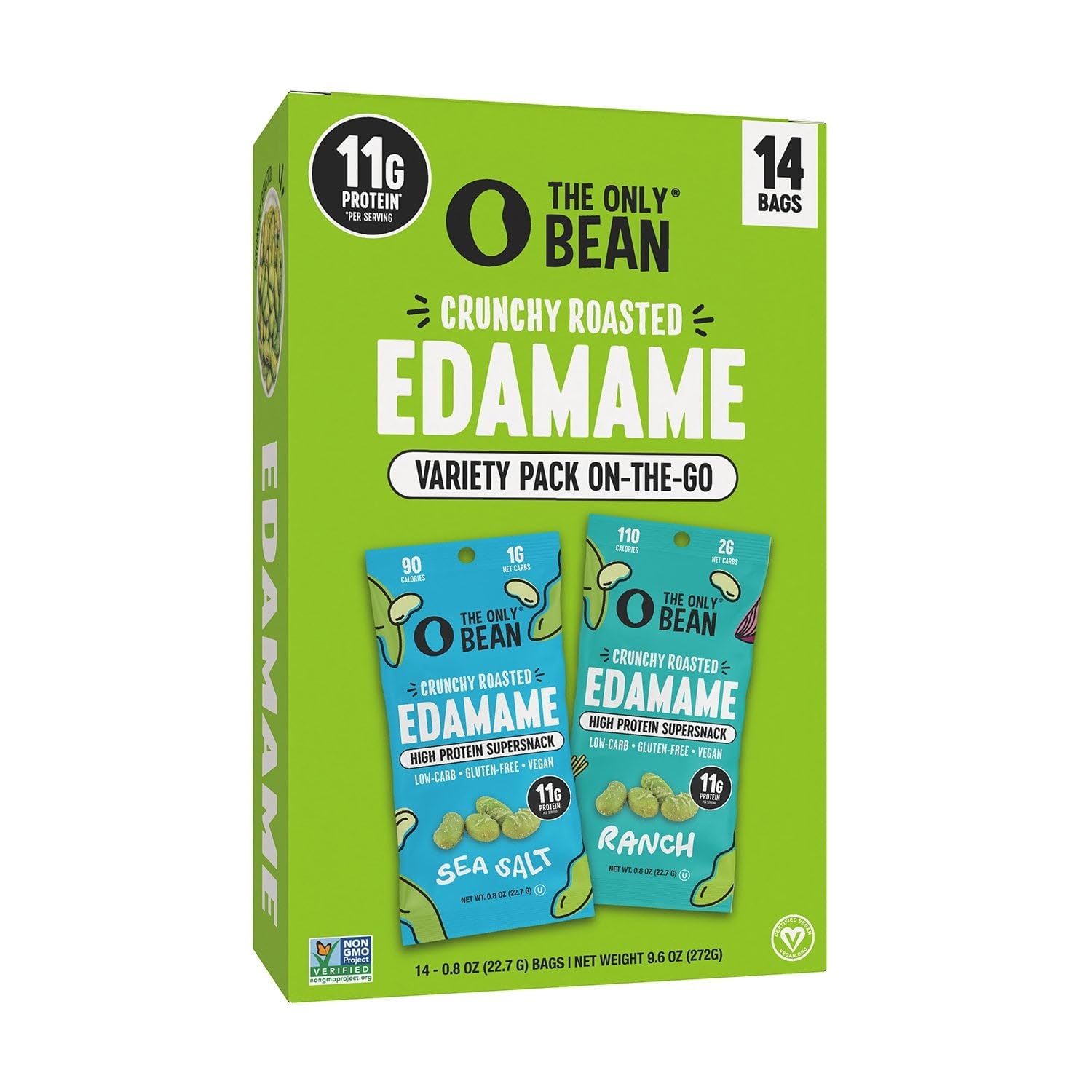 Snapklik.com : The Only Bean Crunchy Roasted Edamame Variety Pack Snack ...