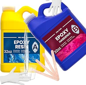 Amazon.com: JHKL RESIN Epoxy Resin Kit, 64OZ Food Safe Epoxy Resin ...