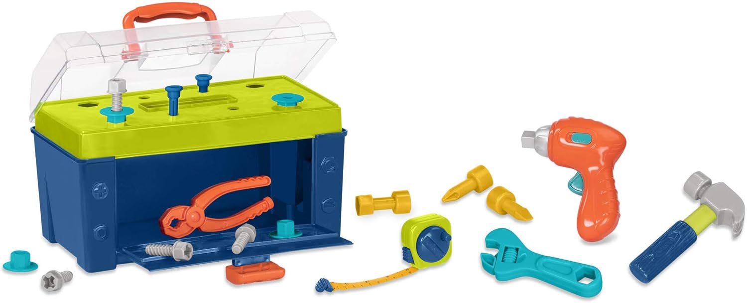 Battat – Battat Busy Builder Tool Box – Durable Kids Tool Set – Pretend ...