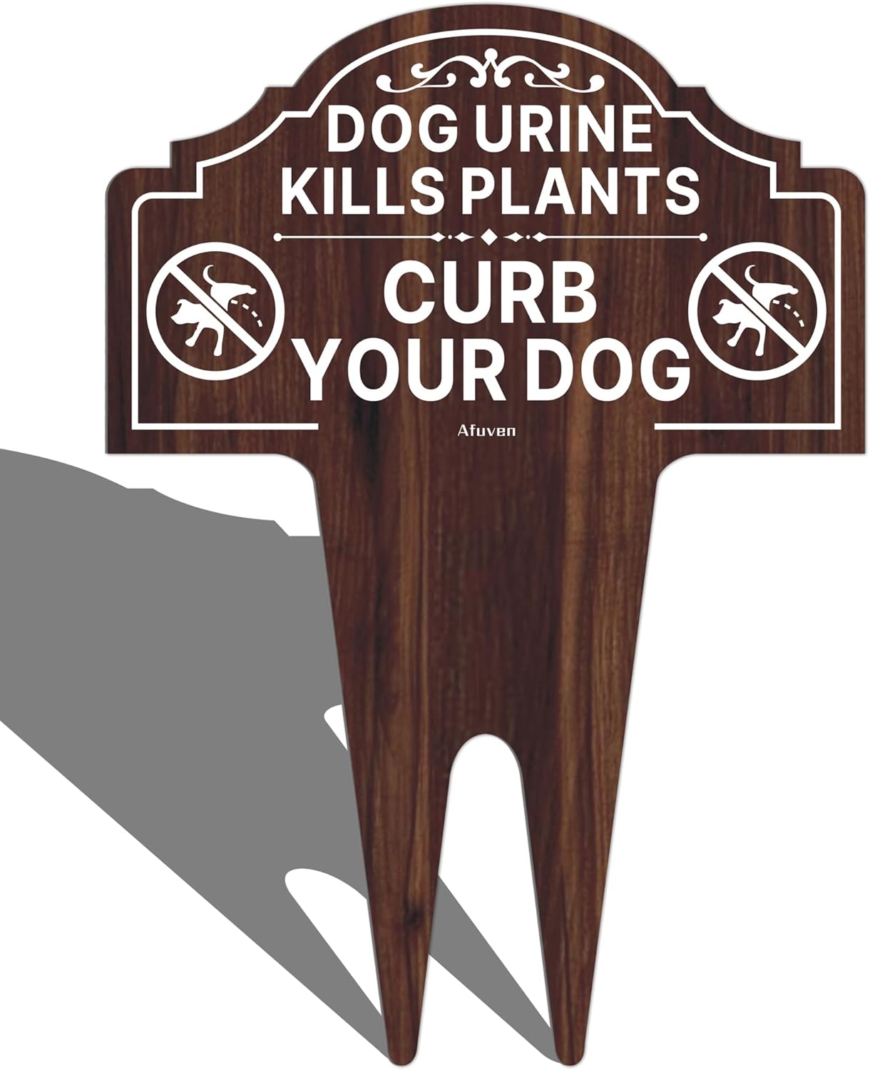 Amazon.com: Curb Your Dog Yard Sign, Dog Urine Kills Plants Garden ...