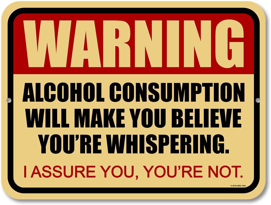 Amazon.com: Honey Dew Gifts Funny Signs, Warning Alcohol Consumption ...