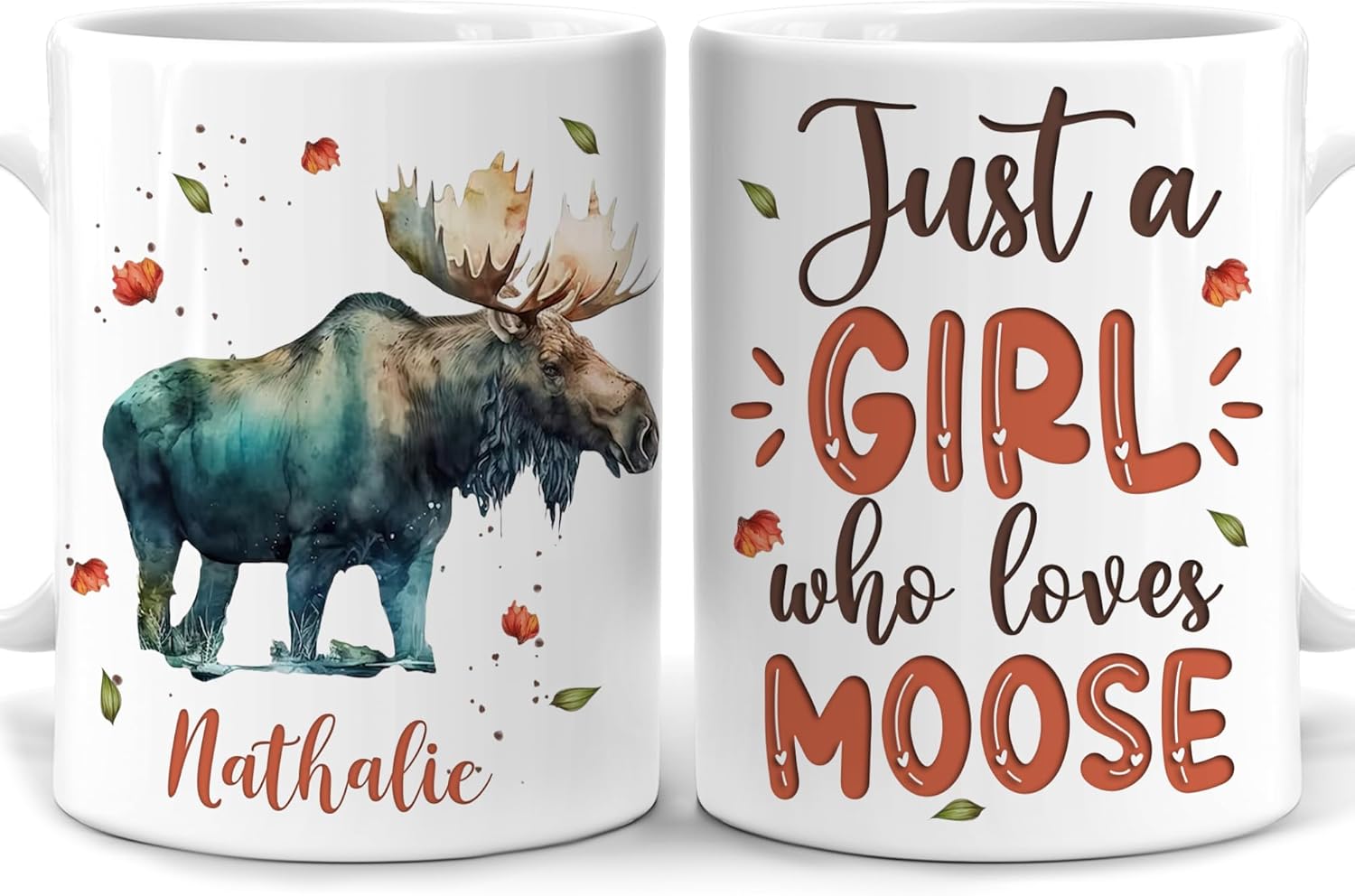 Amazon.com: Hyturtle Personalized Gifts Moose Lover - Just A Girl Who ...
