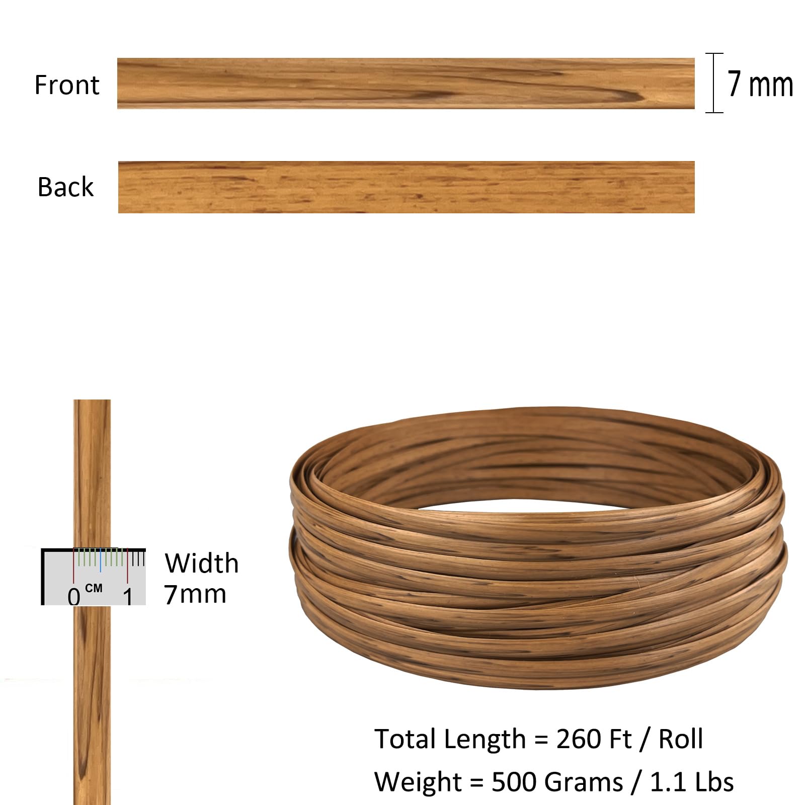 Snapklik.com : Laphivieh 260 Ft Wicker Repair Supplies, Wicker Repair ...