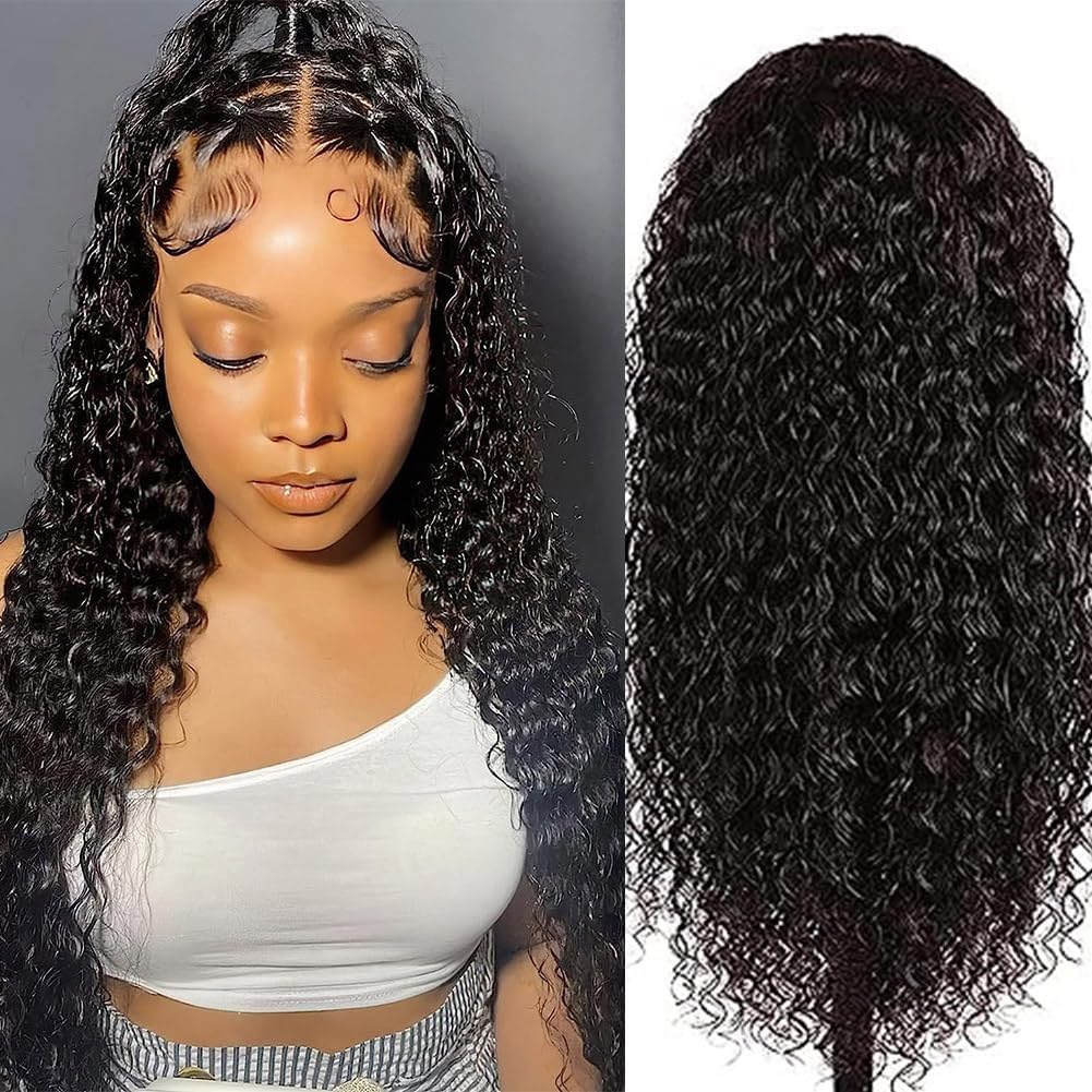 Amazon.com : Kysonty 22 Inch Water Wave Lace Front Wig - 13x4 Pre ...