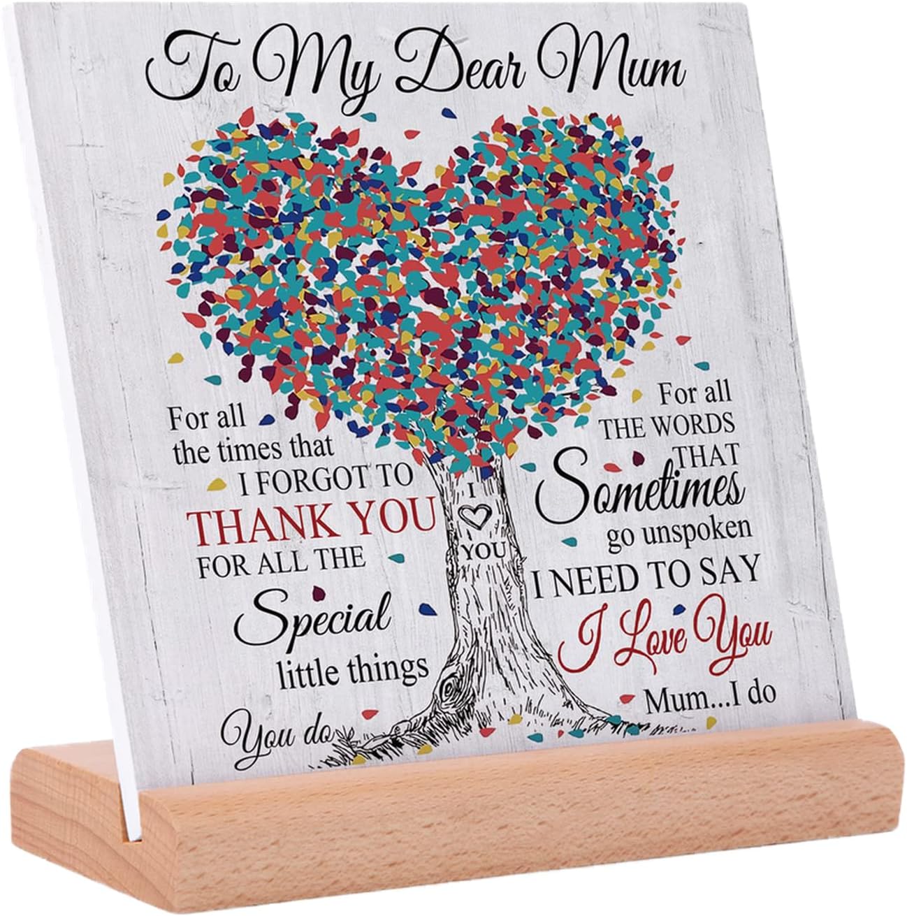 To My Mum Gifts Engraved Plaque - Thanks Mum Gifts from Son New Mum ...
