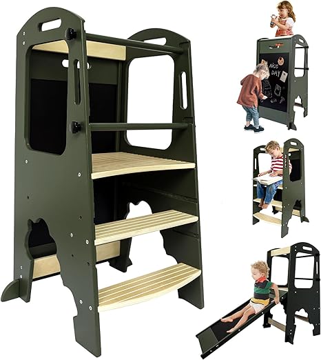Amazon.com: Toddler Kitchen Step Stool,Kids Standing Tower, Removable ...