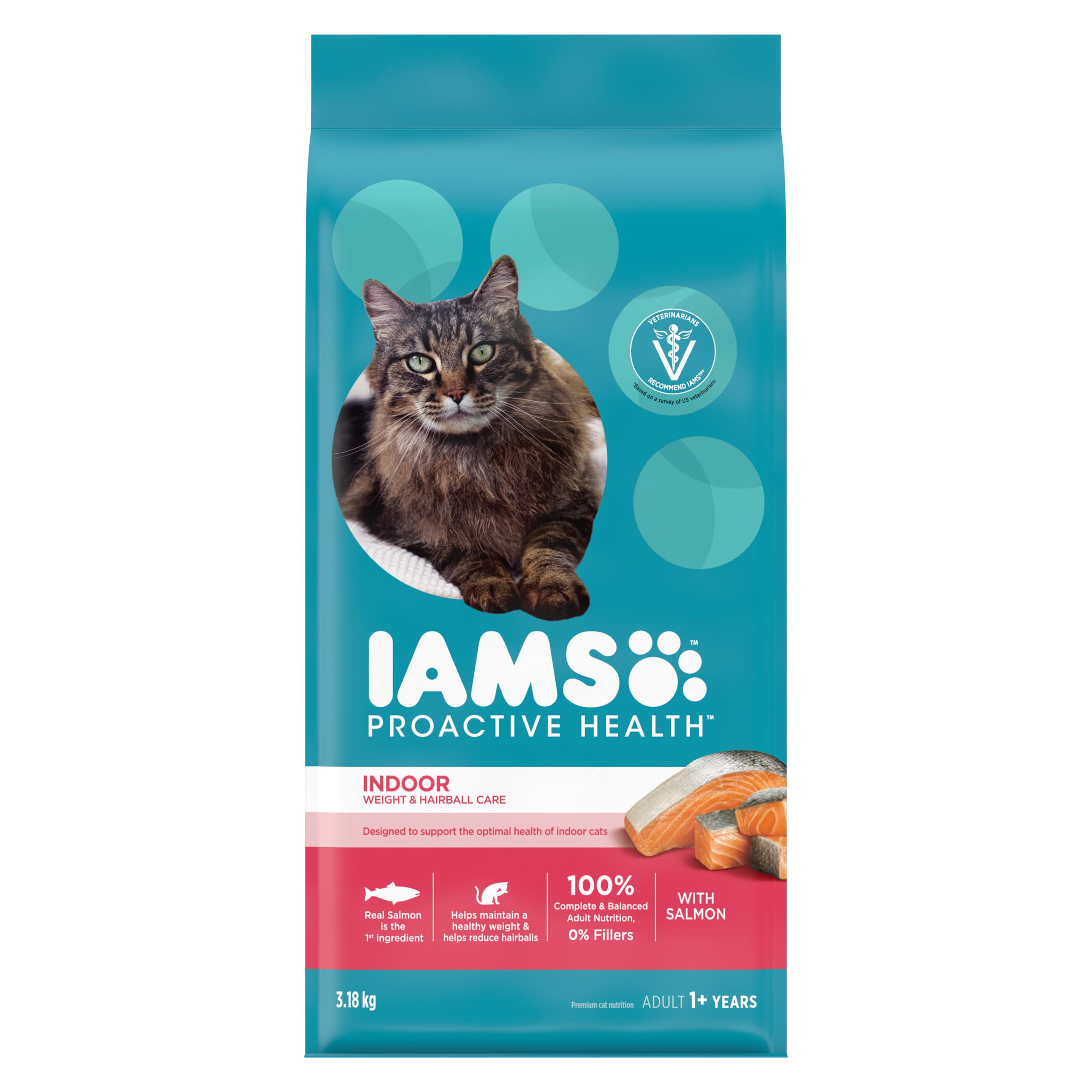 IAMS Proactive Health Dry Cat Food Adult - Indoor Weight & Hairball ...