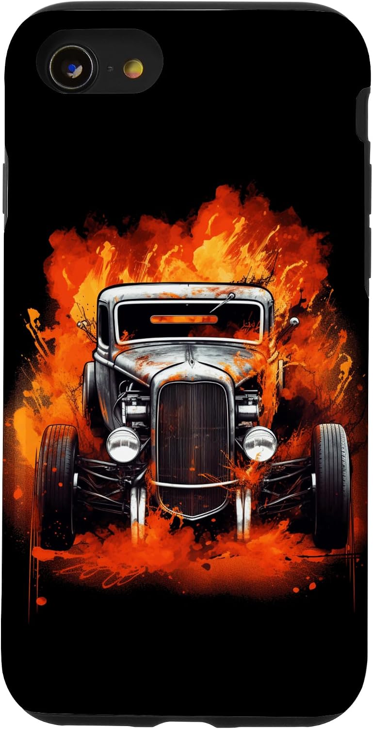Amazon.com: iPhone SE (2020) / 7 / 8 Hot Rod Rat Rod Vintage Classic ...