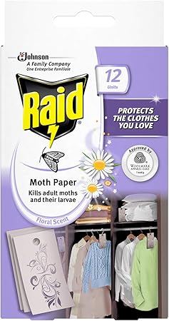 Raid Moth Paper, Moth Killer an Repellent For Wardrobes And Drawers, 1 ...