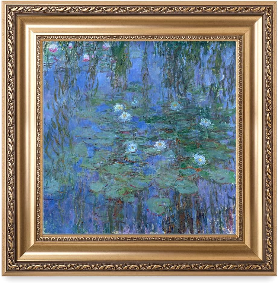 Amazon.com: DECORARTS - Water-Lilies in Blue 1916-1919 by Claude Monet ...