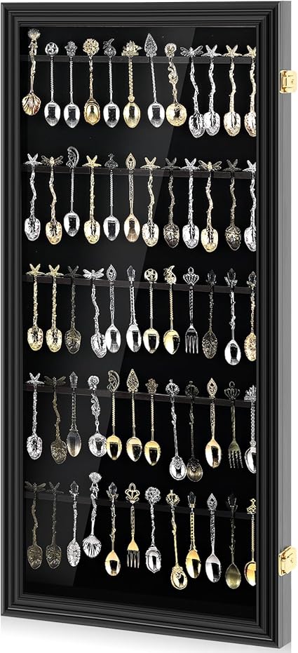 Amazon.com: Silipull 60/36/18 Souvenir Tea Spoon Display Case Wall ...